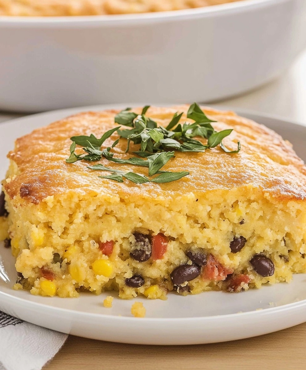 Easy Cowboy Cornbread Casserole Recipe - easyrecipefeed.com