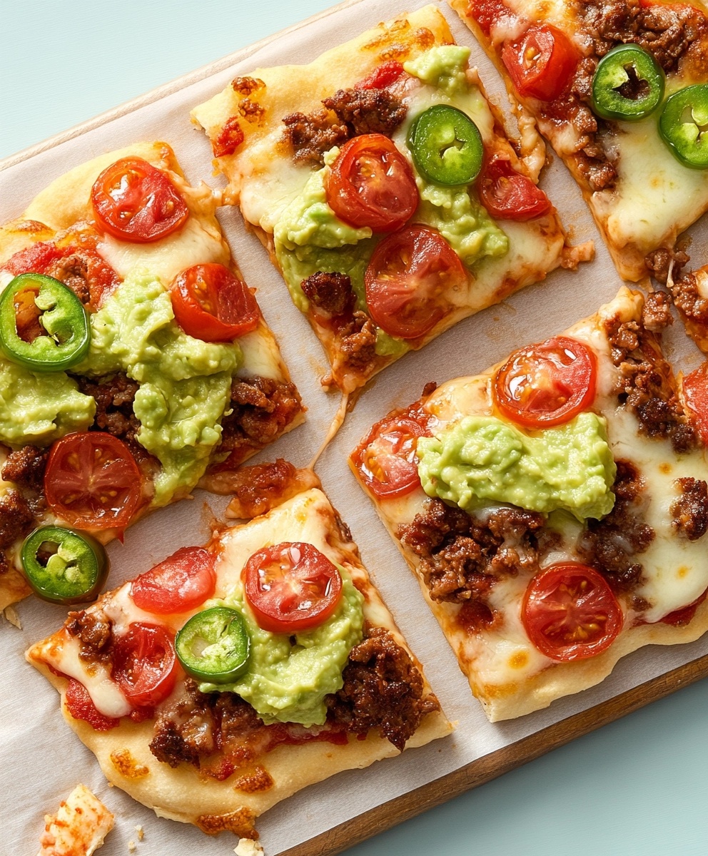 Spicy Meat And Guacamole Pizza Recipe - easyrecipefeed.com