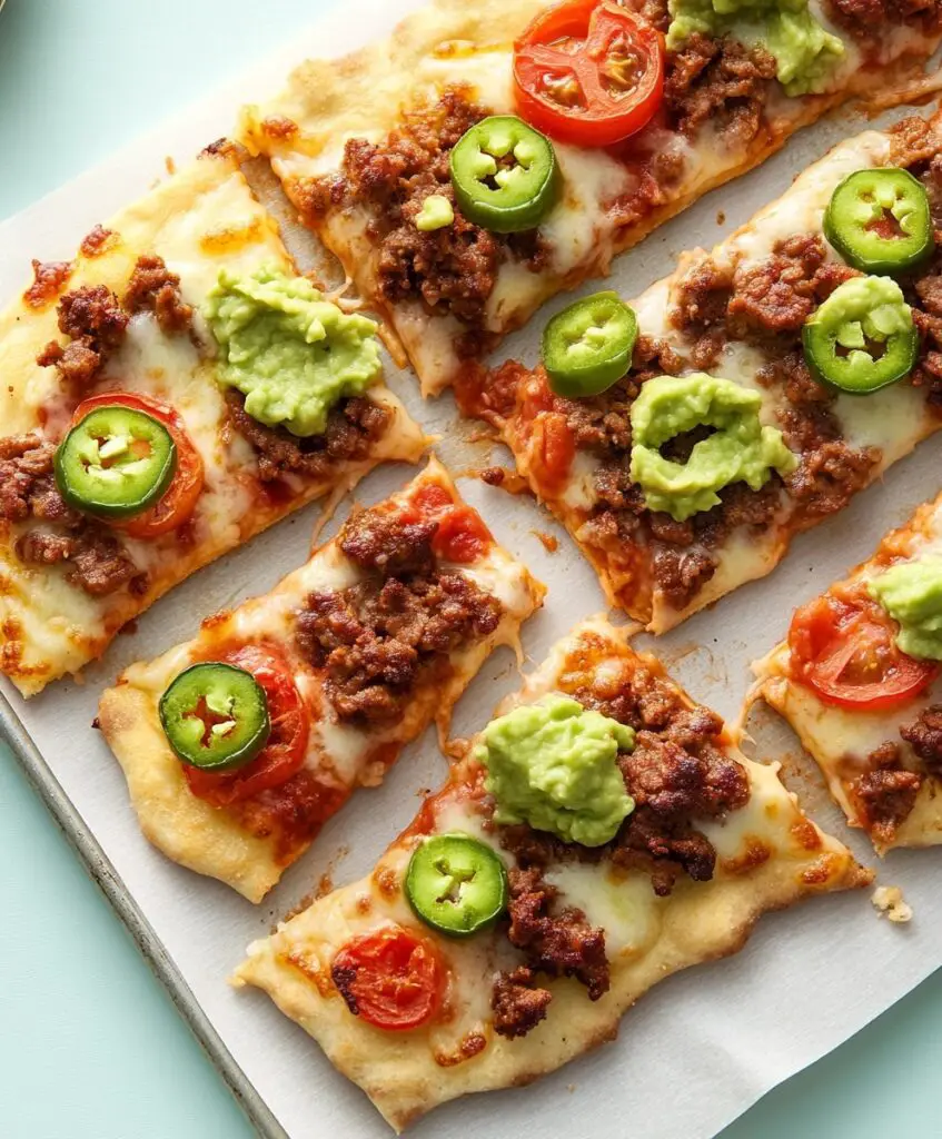 Spicy Meat And Guacamole Pizza Recipe - easyrecipefeed.com