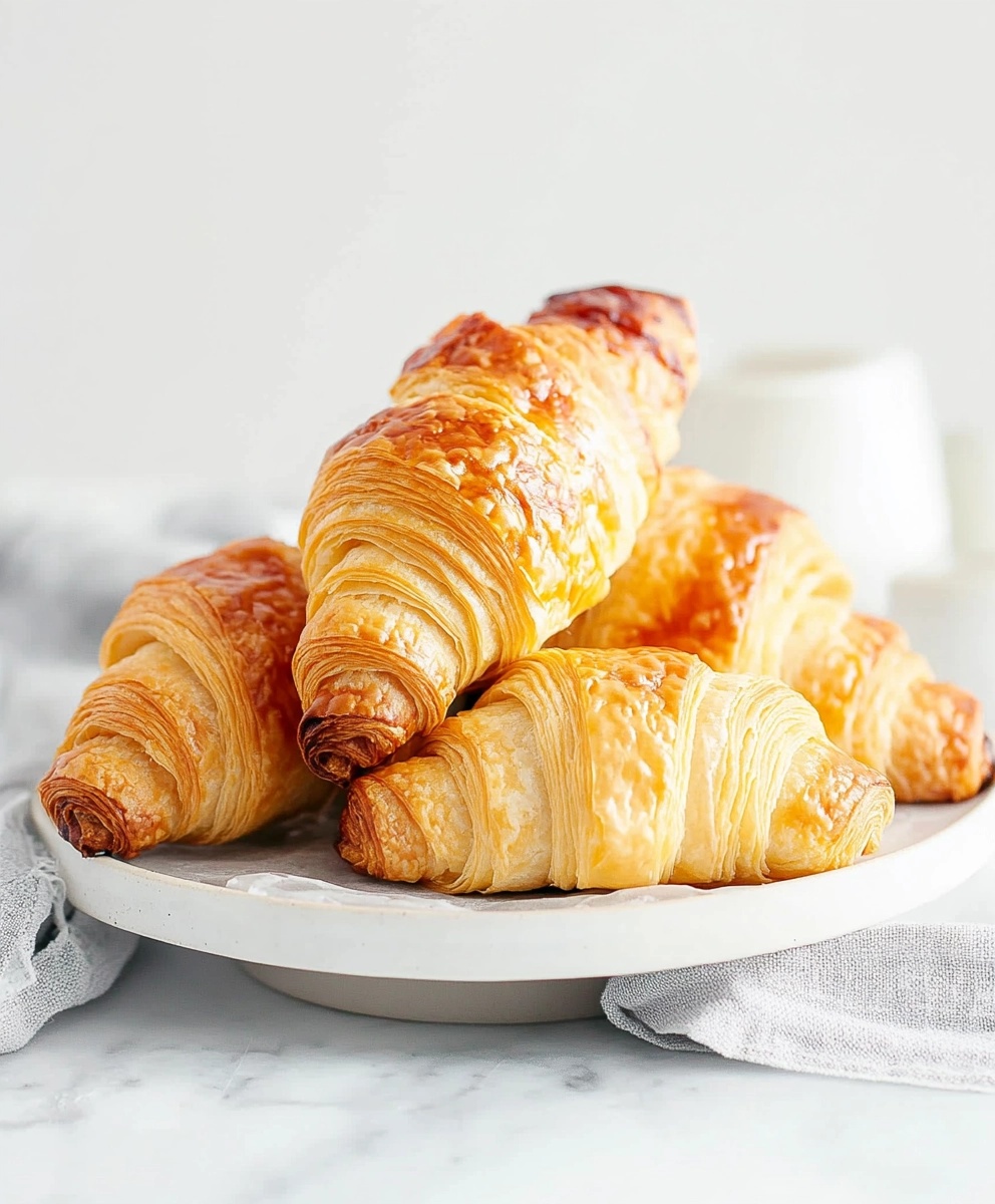 Homemade Flaky Croissants Recipe - easyrecipefeed.com