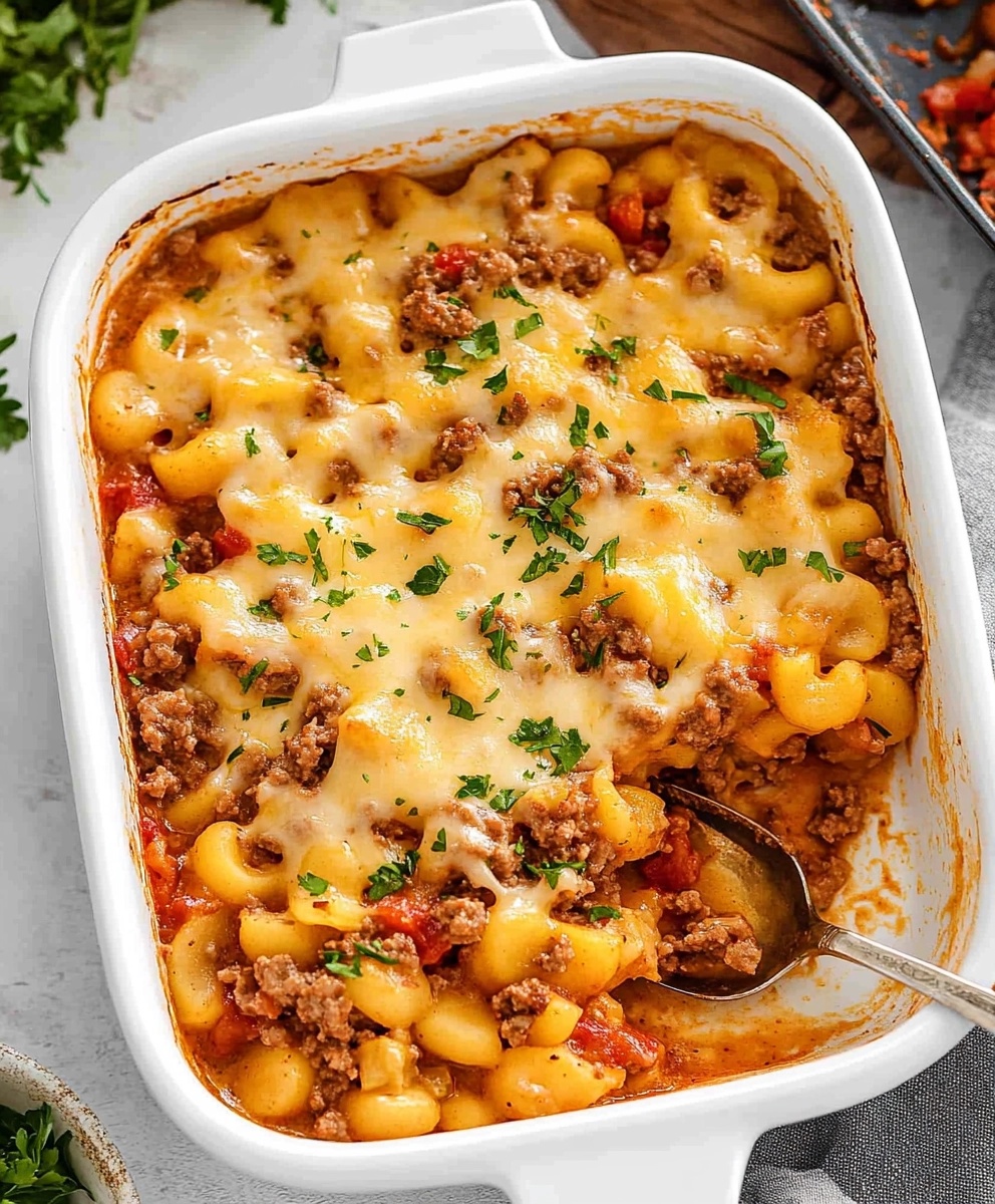 Cheesy Baked Goulash Recipe - easyrecipefeed.com