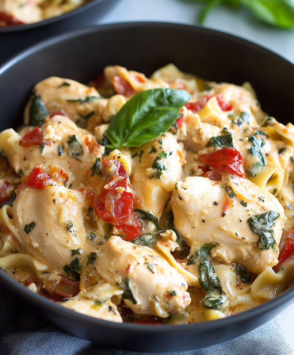 Instant Pot Tuscan Chicken Recipe - easyrecipefeed.com