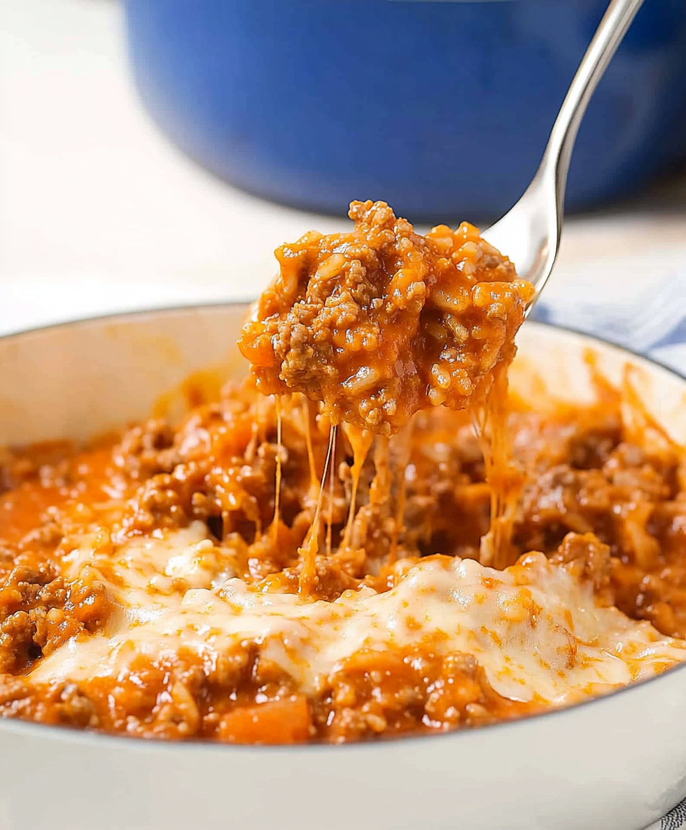 One Pot Sloppy Joe Ground Beef And Rice Recipe - easyrecipefeed.com