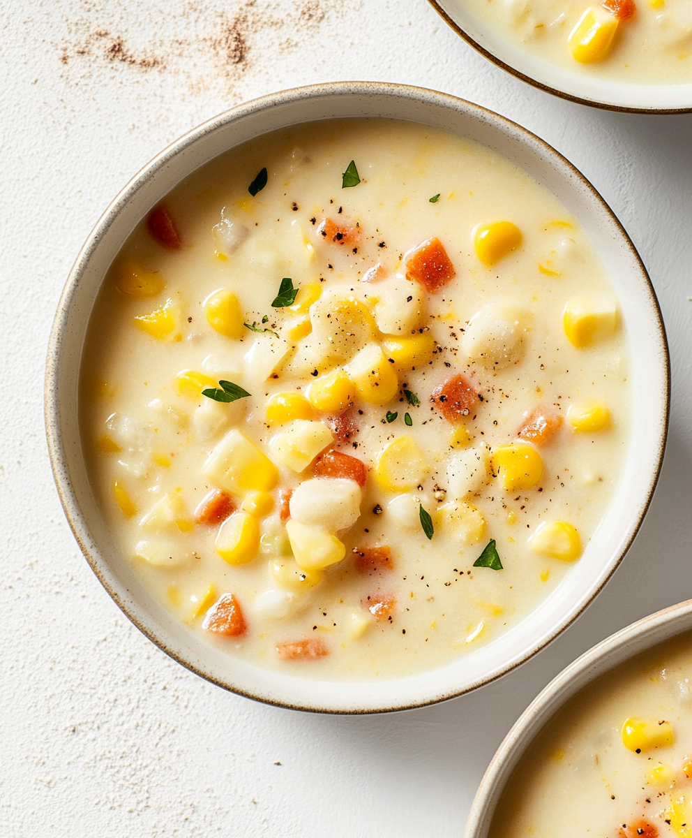 Creamy Corn Chowder Recipe - easyrecipefeed.com