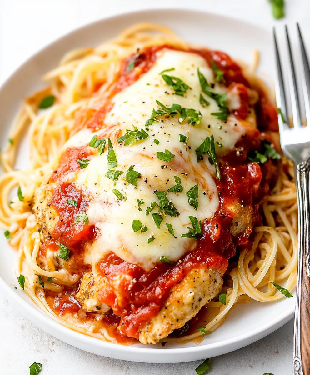 Healthy Chicken Parmesan Recipe - easyrecipefeed.com