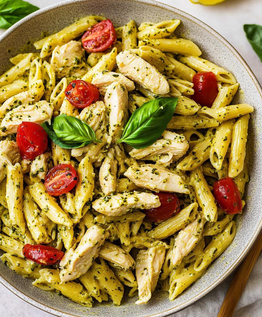 Lemon Basil Chicken Pasta Recipe - easyrecipefeed.com