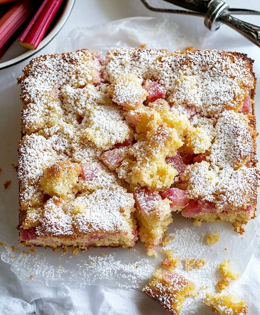 Moist Rhubarb Cake (polish Ciasto Rabarbarowe) Recipe - easyrecipefeed.com