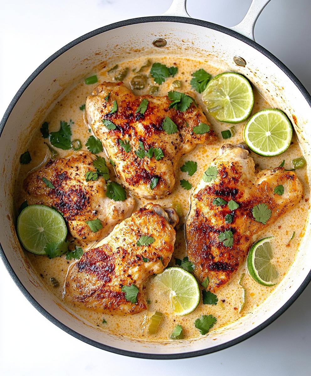 One Pan Coconut Lime Chicken Recipe - easyrecipefeed.com