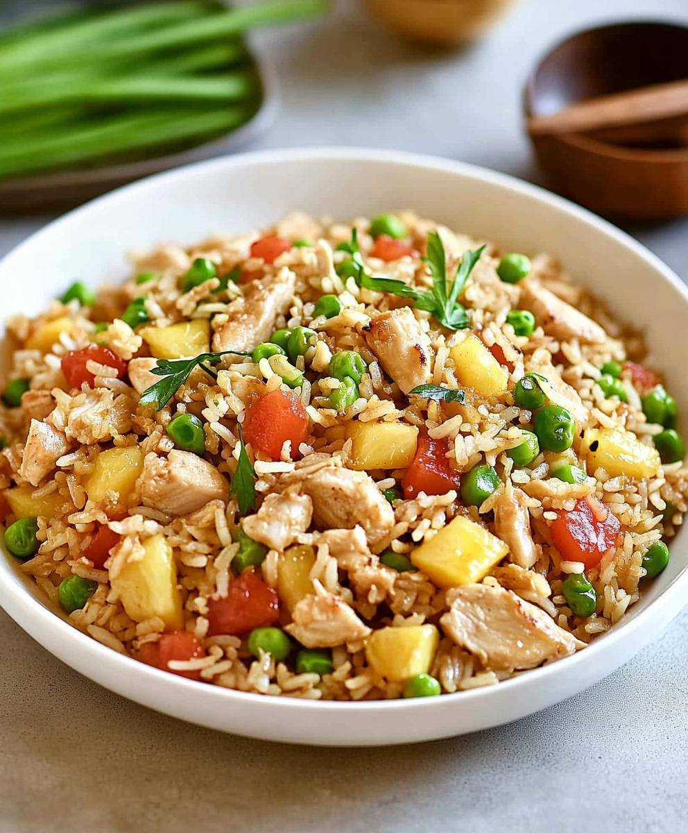 Chicken And Pineapple Fried Rice Recipe - easyrecipefeed.com