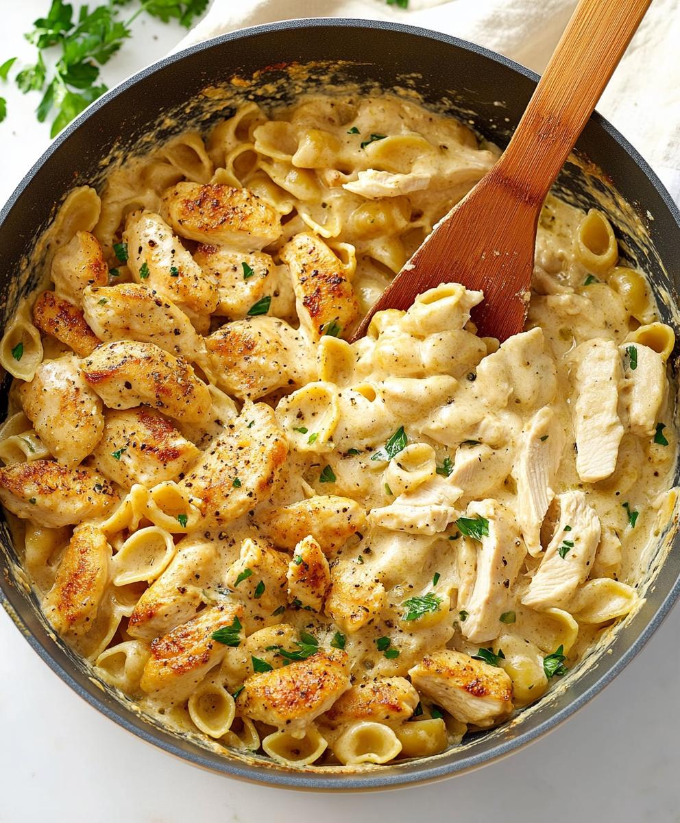 Creamy Chicken Pasta Recipe - easyrecipefeed.com