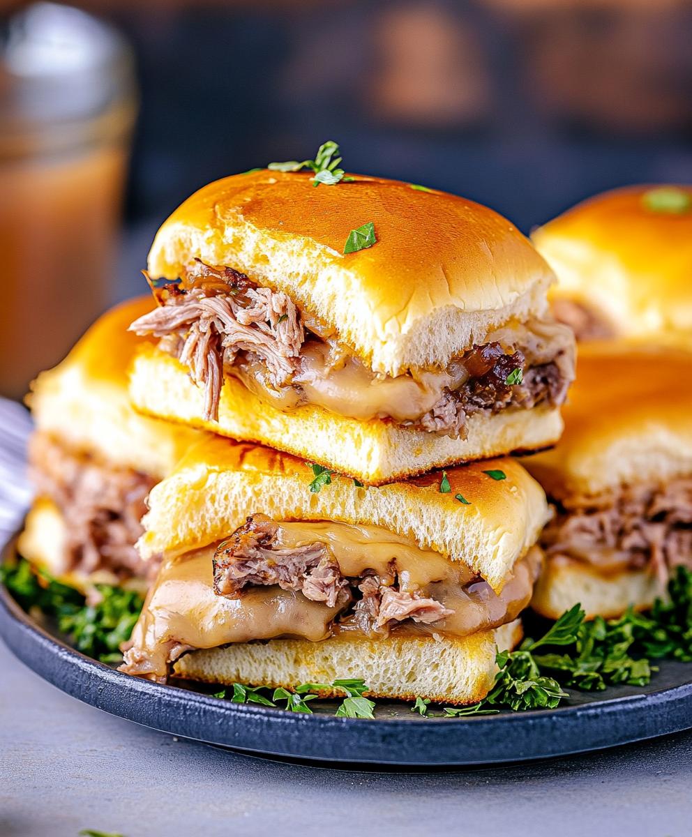 French Dip Sliders Recipe - easyrecipefeed.com