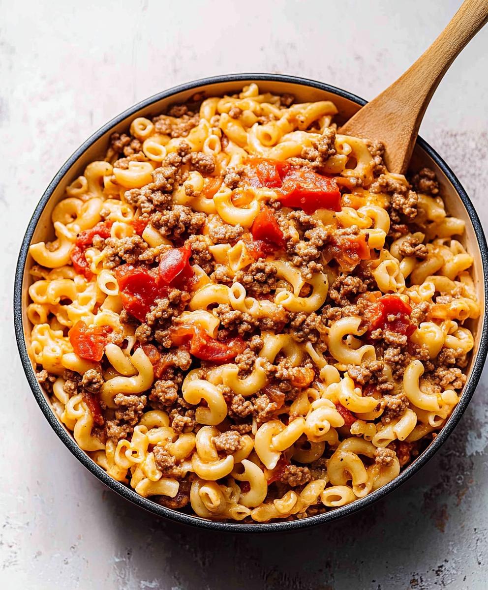 Cheeseburger Pasta Recipe - easyrecipefeed.com